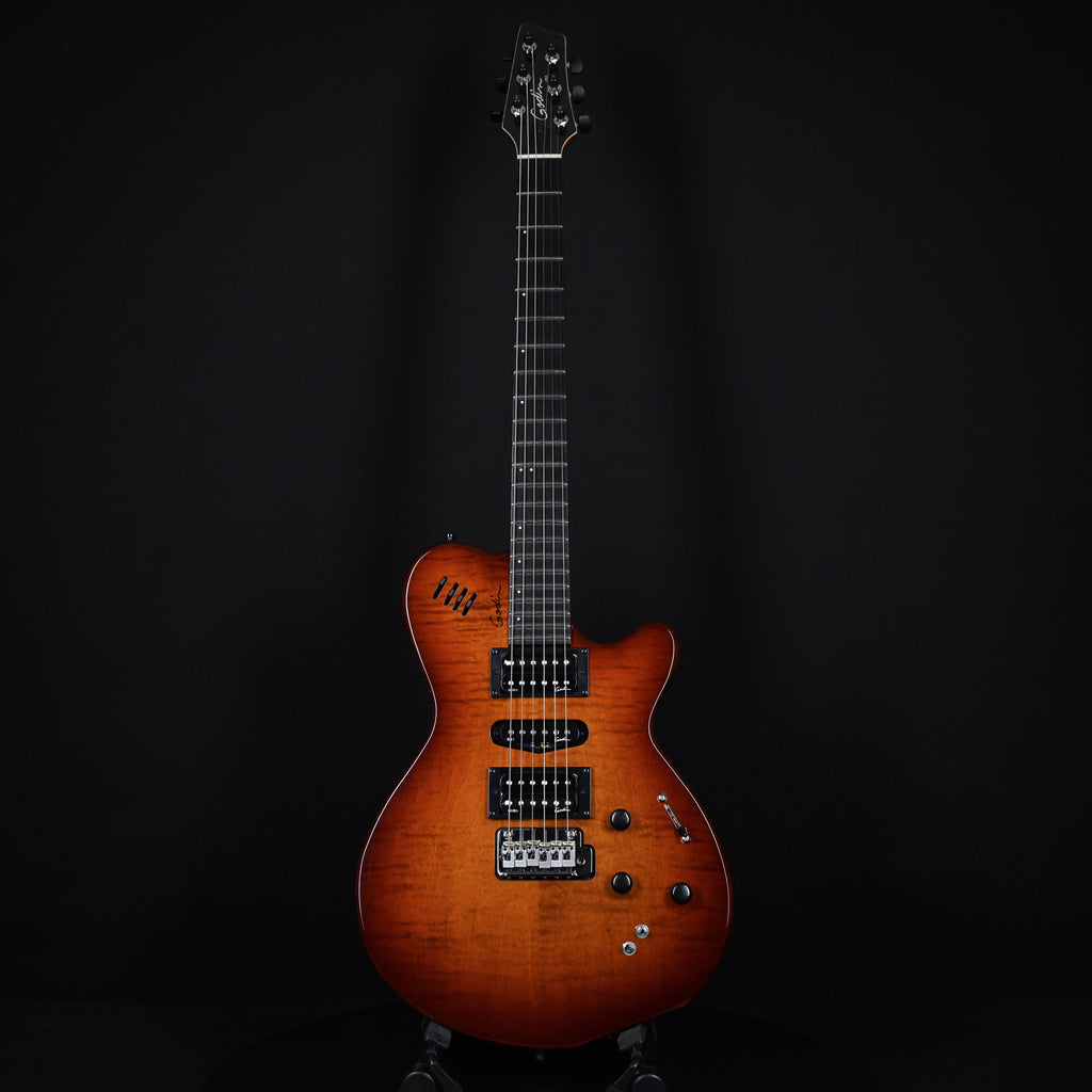 Godin XTSA Multivoice Flame Maple Leaf Top Light Burst Richlite (22123 ...